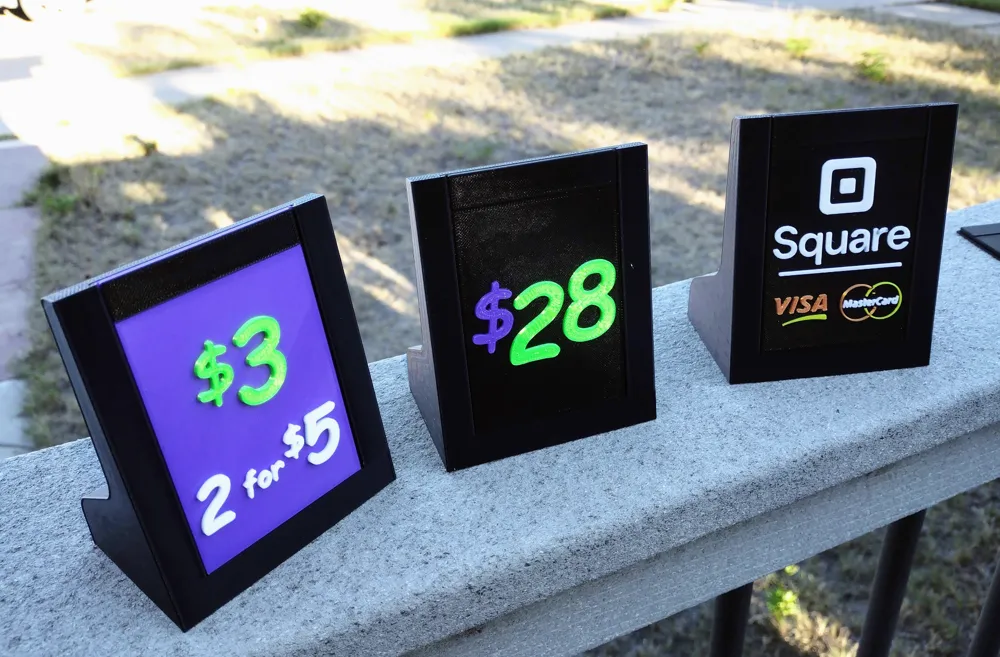 Price Stand with Easy Change Prices $€£ by Lotts Creations MakerWorld ...