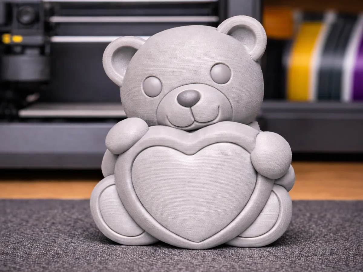 Bear with Heart - Free 3D Print Model - MakerWorld