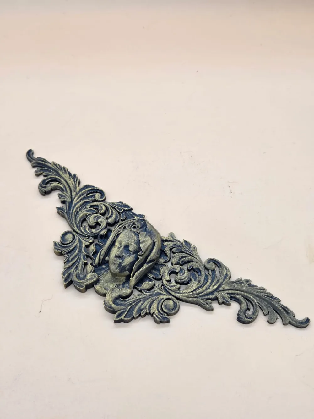 Baroque ornamental element with female head - Free 3D Print Model ...