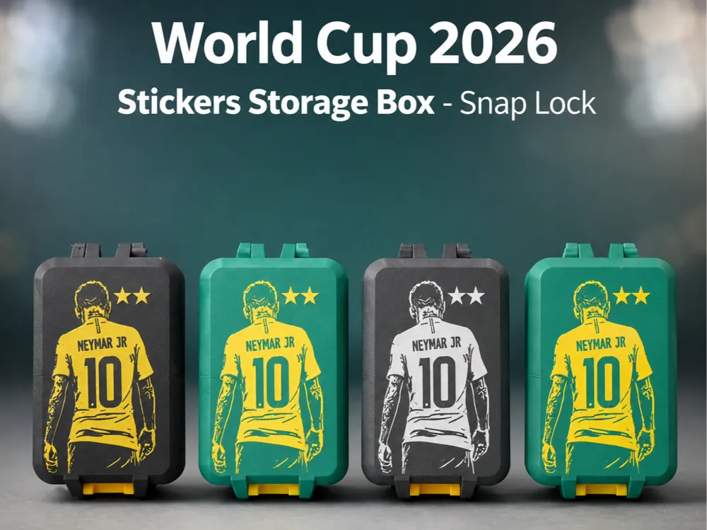 Neymar stickers storage box - Free 3D Print Model - MakerWorld