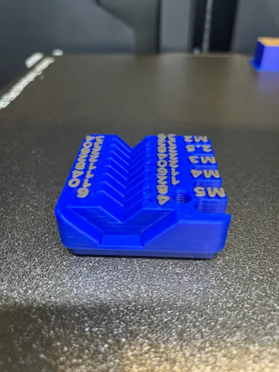Screw measure tool gridfinity with pin Remixed by Demig74 - MakerWorld