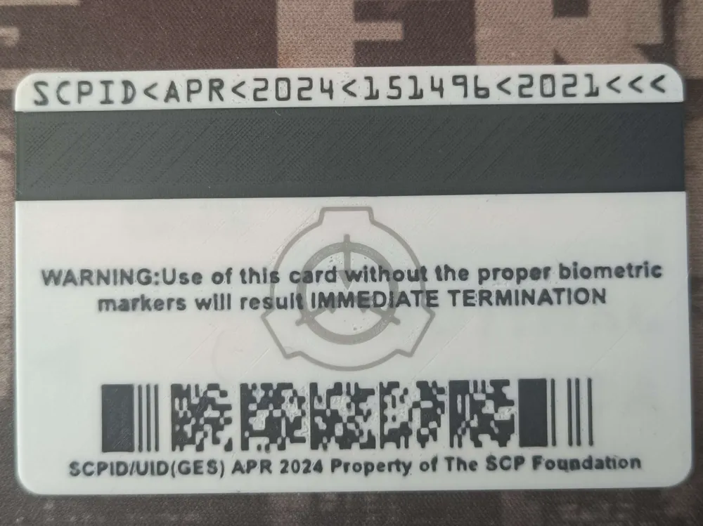 Janitor Keycard (SCP Foundation) by Adamko - MakerWorld