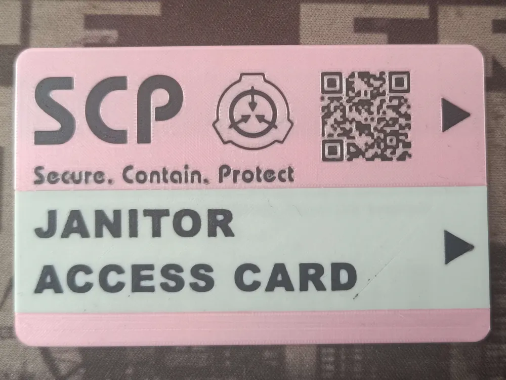 Janitor Keycard (SCP Foundation) by Adamko - MakerWorld