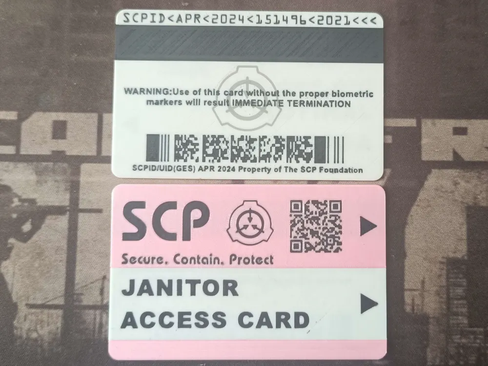Janitor Keycard (SCP Foundation) by Adamko - MakerWorld