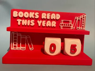 Books Read This Year Counter Set by Studio Blue Craft House MakerWorld ...