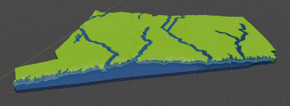 Connecticut, USA (CT) Linear Topographic Map by Anson Liu - MakerWorld