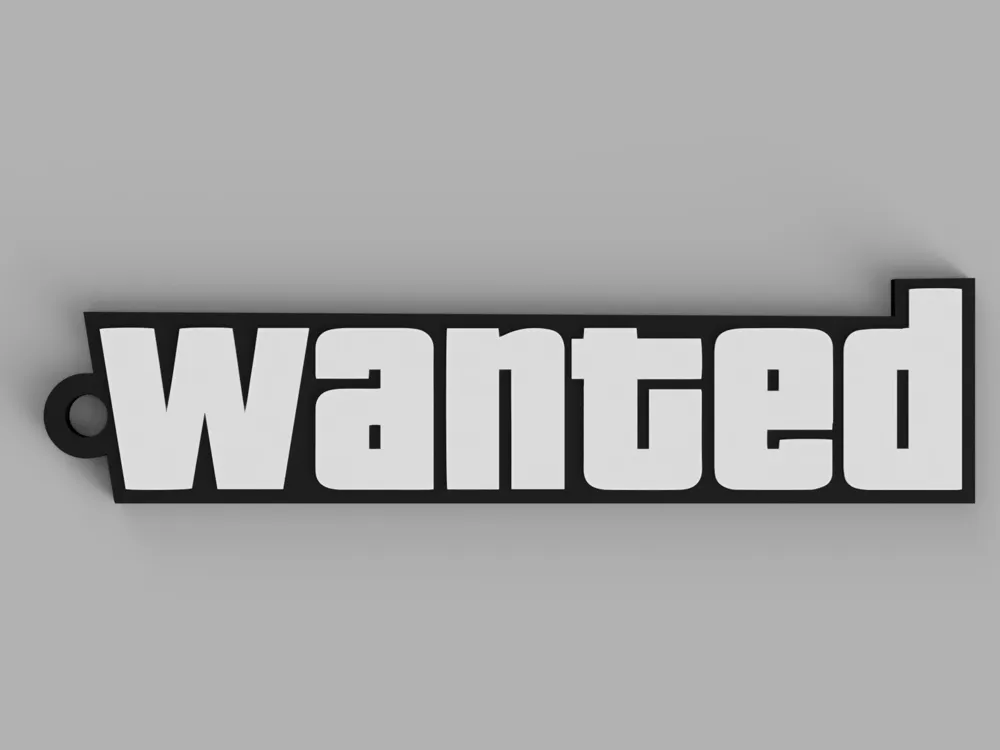 GTA wanted keychain by jakubhroch - MakerWorld