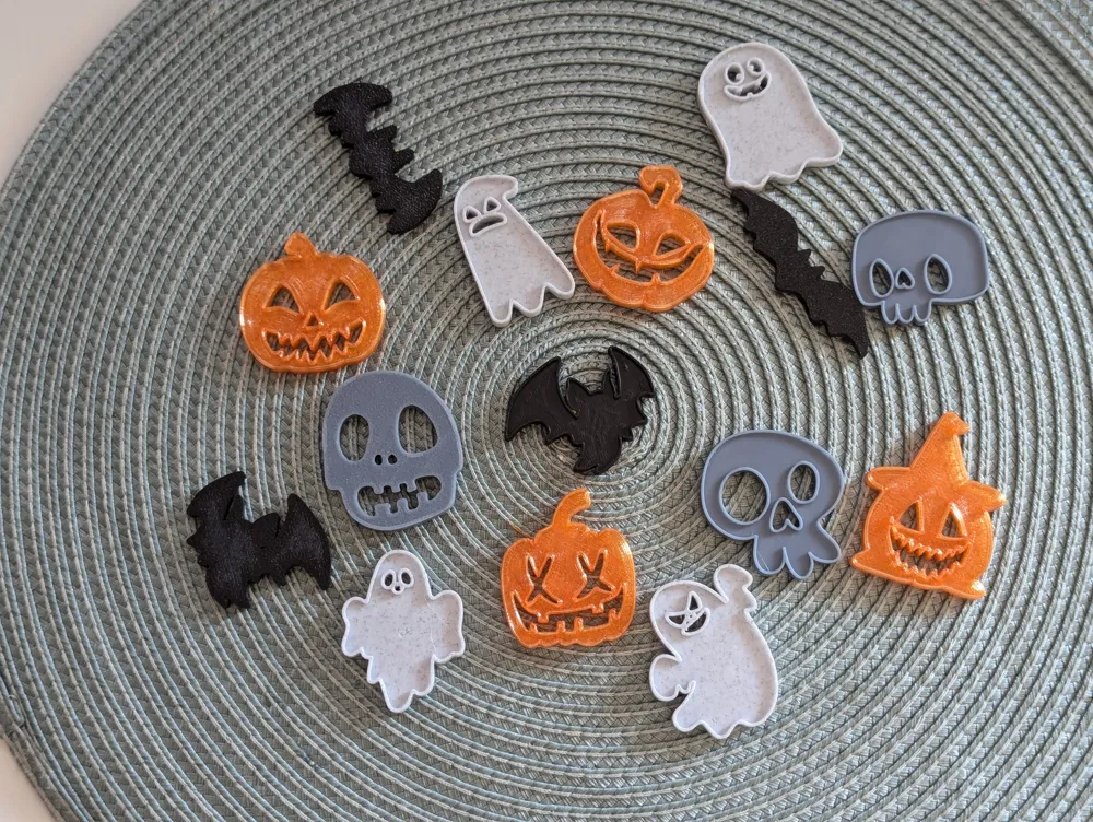 Halloween minis, playdough stamps - bats by Vasichkin - MakerWorld