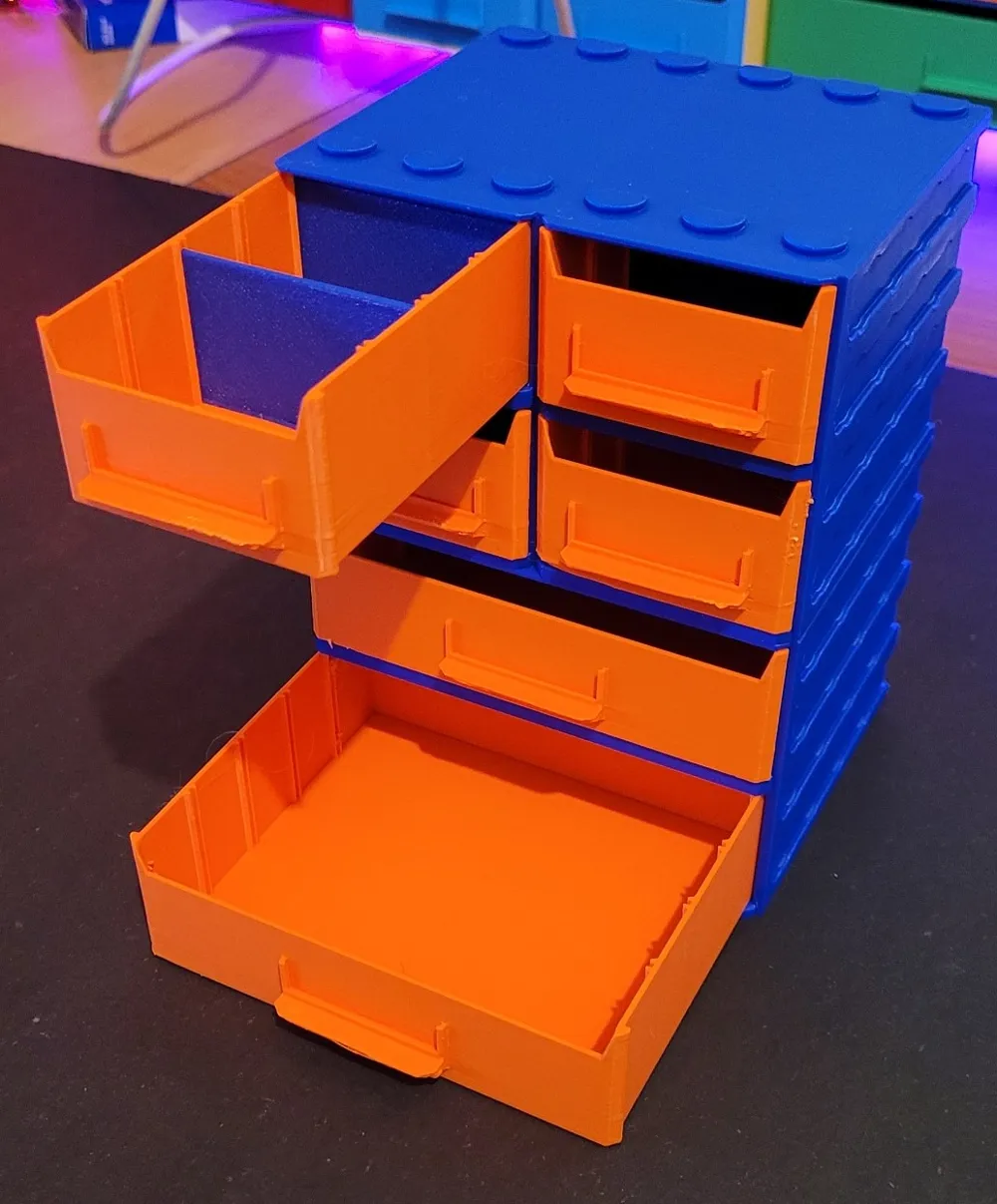 Parametric/Customizable/Stackable Drawers by XalakisMakerWorld: Download Free 3D Models