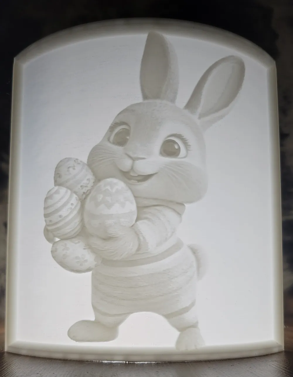 Easter Bunny Lithophane Tea Light Ornament - Free 3D Print Model ...