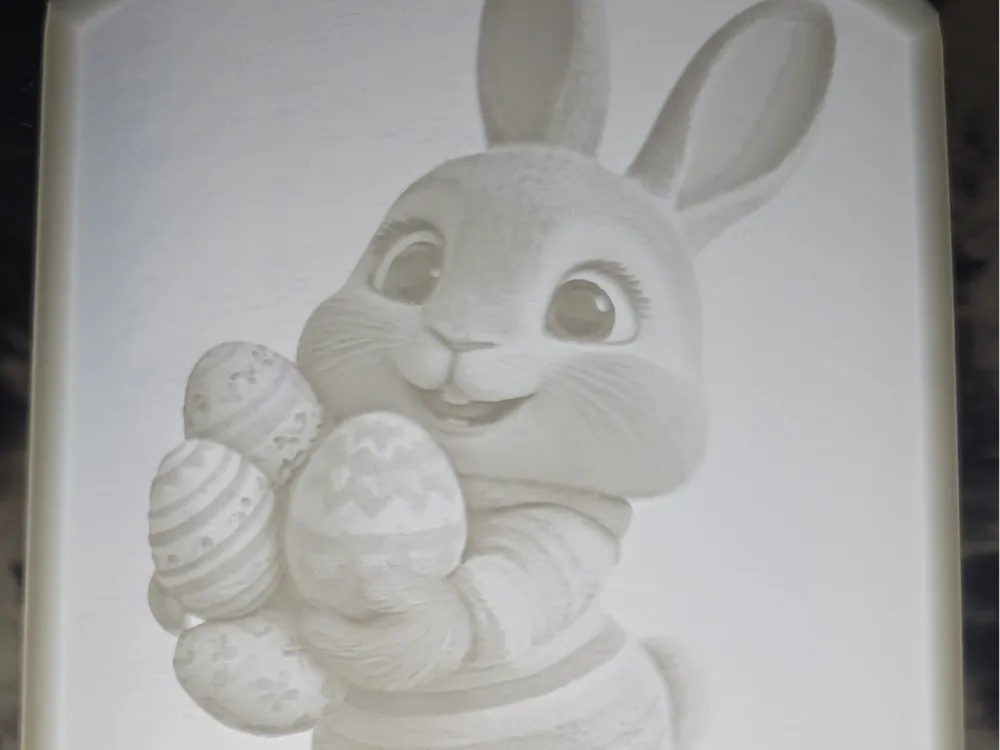 Easter Bunny Lithophane Tea Light Ornament - Free 3D Print Model ...