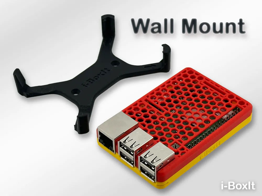 Raspberry Pi 3B Case - Snap-fit - Slim - WallMount by i-BoxIt ...