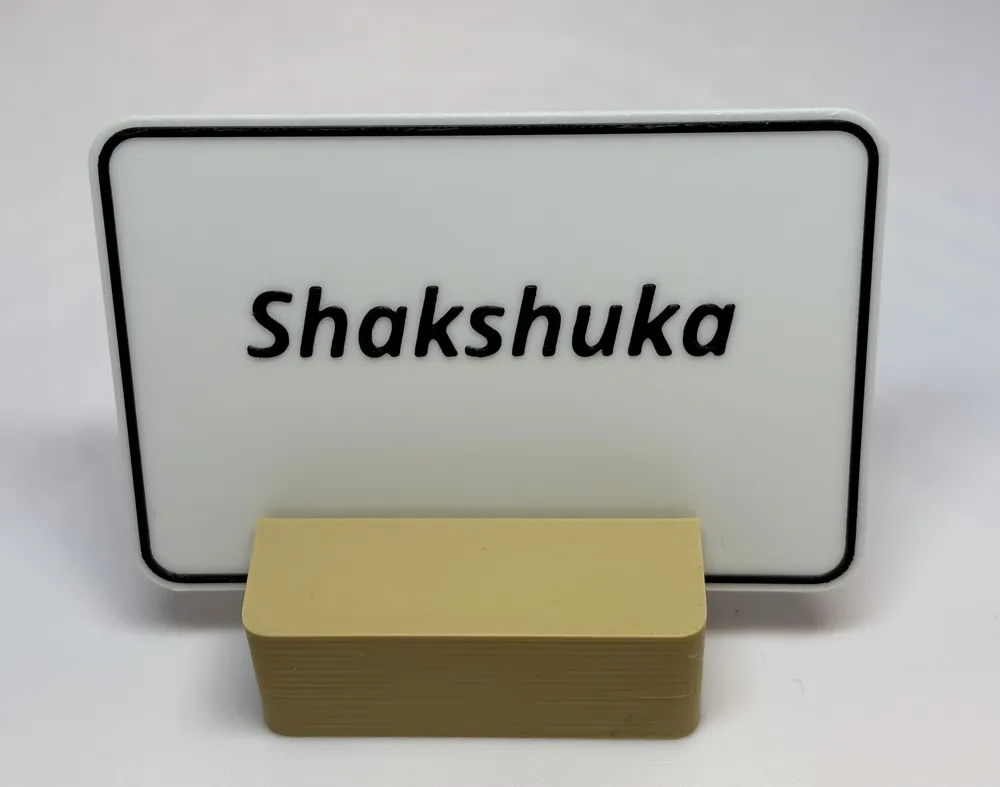Sign Holder - for Buffet Labels or Table Nametags - Free 3D Print Model ...