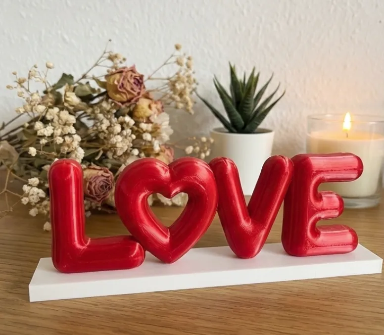Balloon style LOVE Sign Decoration - Free 3D Print Model - MakerWorld