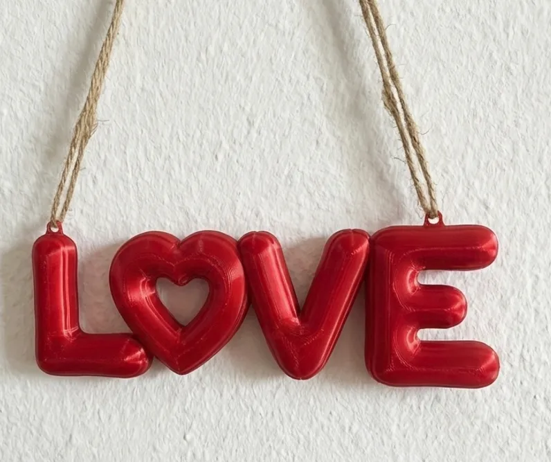 Balloon style LOVE Sign Decoration - Free 3D Print Model - MakerWorld