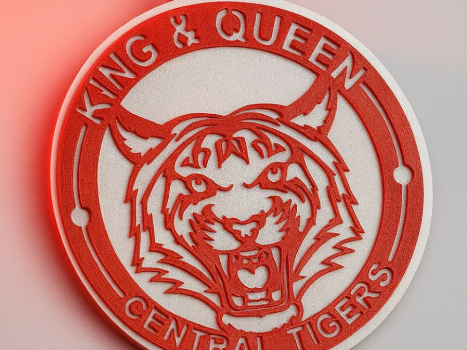 King & Queen Central Tigers Hype Chain - Free 3D Print Model - MakerWorld