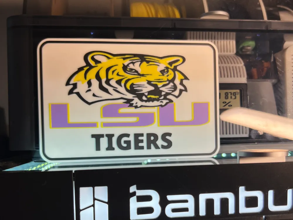 LSU Tigers door/fridge/wall sign by 3Dprinting4fun - MakerWorld
