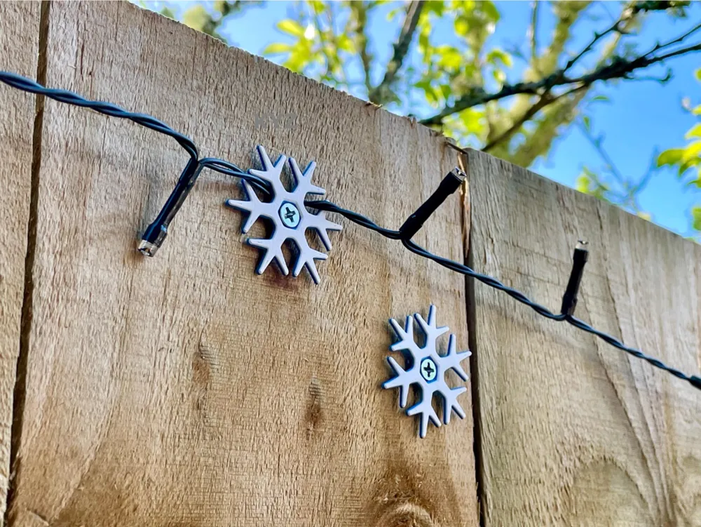 Snowflake Fairy/Christmas Light Wall Mount by KYZ Design - MakerWorld