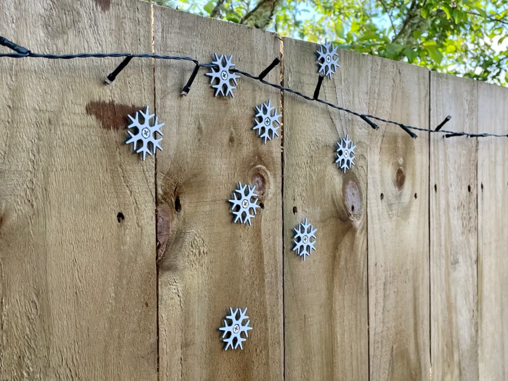 Snowflake Fairy/Christmas Light Wall Mount by KYZ Design - MakerWorld