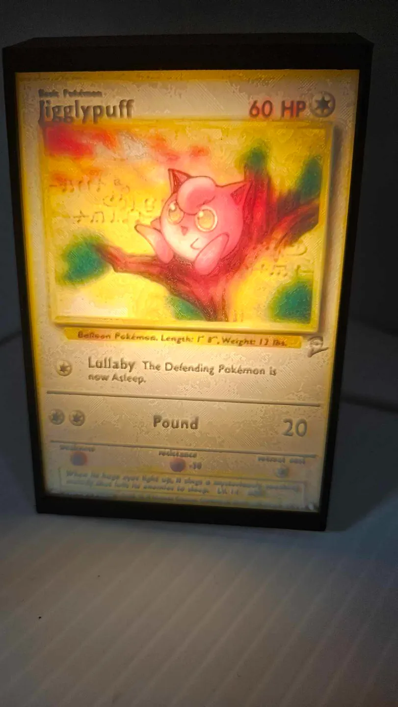 Pokemon Jigglypuff CMYK Litho Card 4 Display Stand by Maximumdreamers ...