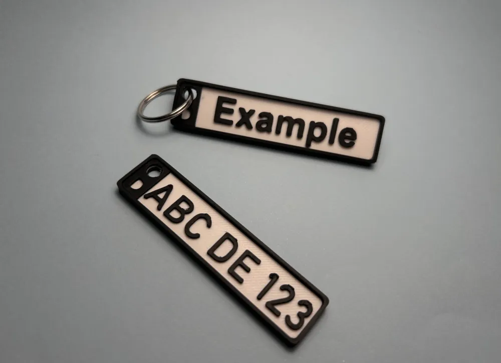 Customizable Keychain – Car License Plate by lukas503 - MakerWorld
