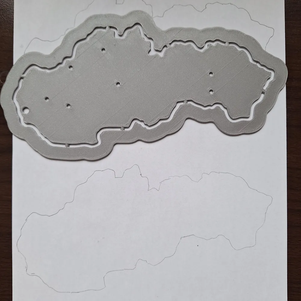 Slepa mapa Slovenska - "Blind" map of slovakia - Free 3D Print Model ...