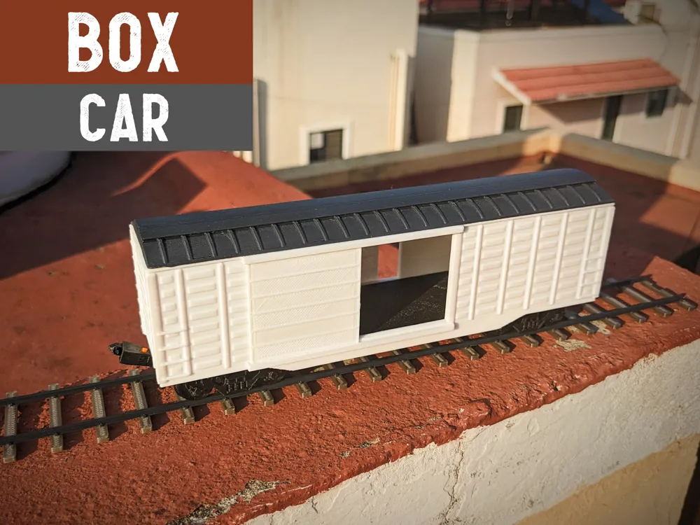 BOX Car w/ Doors - Dragon Railway by RamBros MakerWorld: Download Free 3D Models