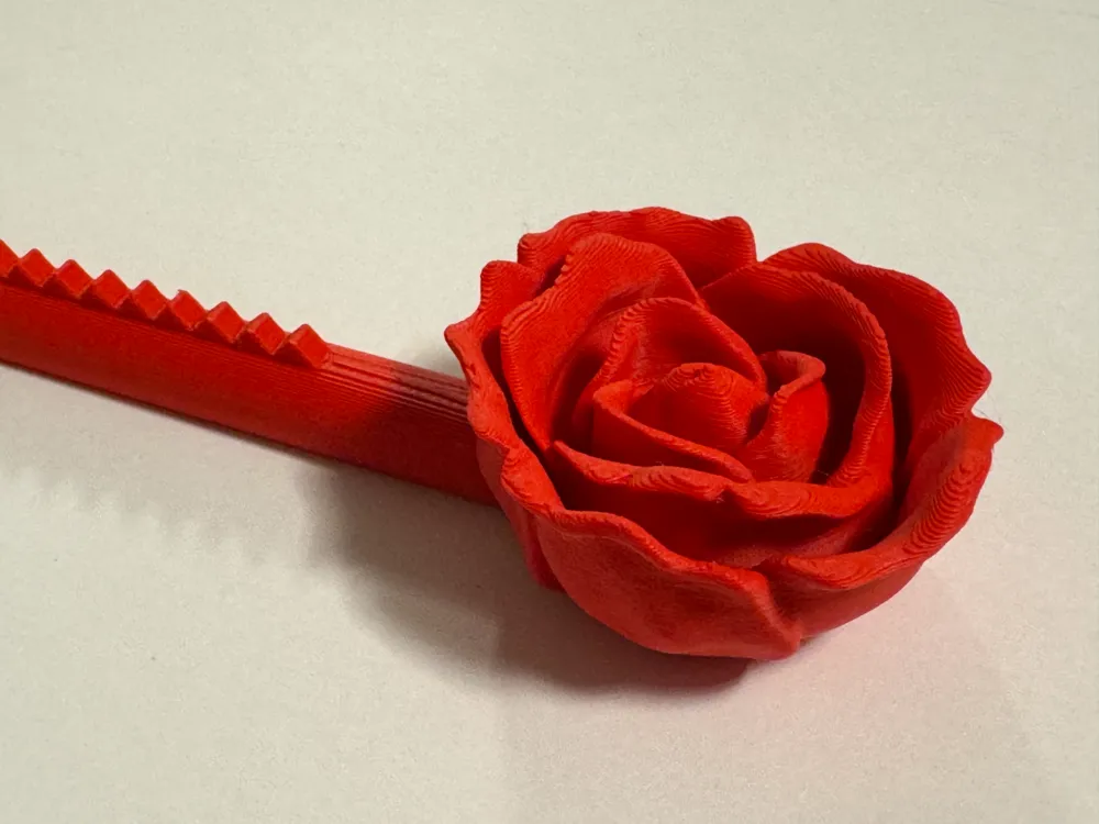 3D Heart and Rose Valentines Hair Pin by Paulies Prints MakerWorld ...