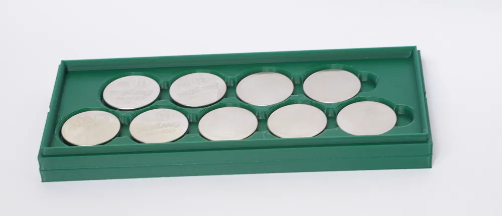 Tray-based coin cell battery holder and box by Blizarre - MakerWorld