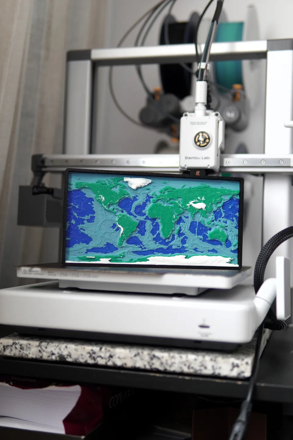 Layered Earth Map - Bathymetry and Topography by theStonefox MakerWorld ...