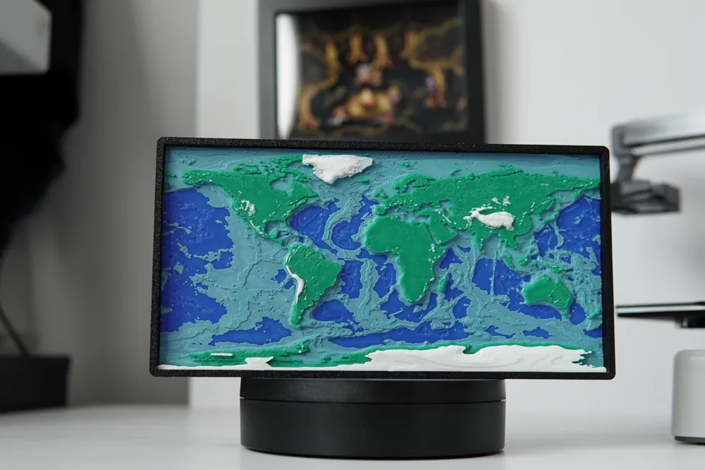 Layered Earth Map - Bathymetry and Topography by theStonefox MakerWorld ...