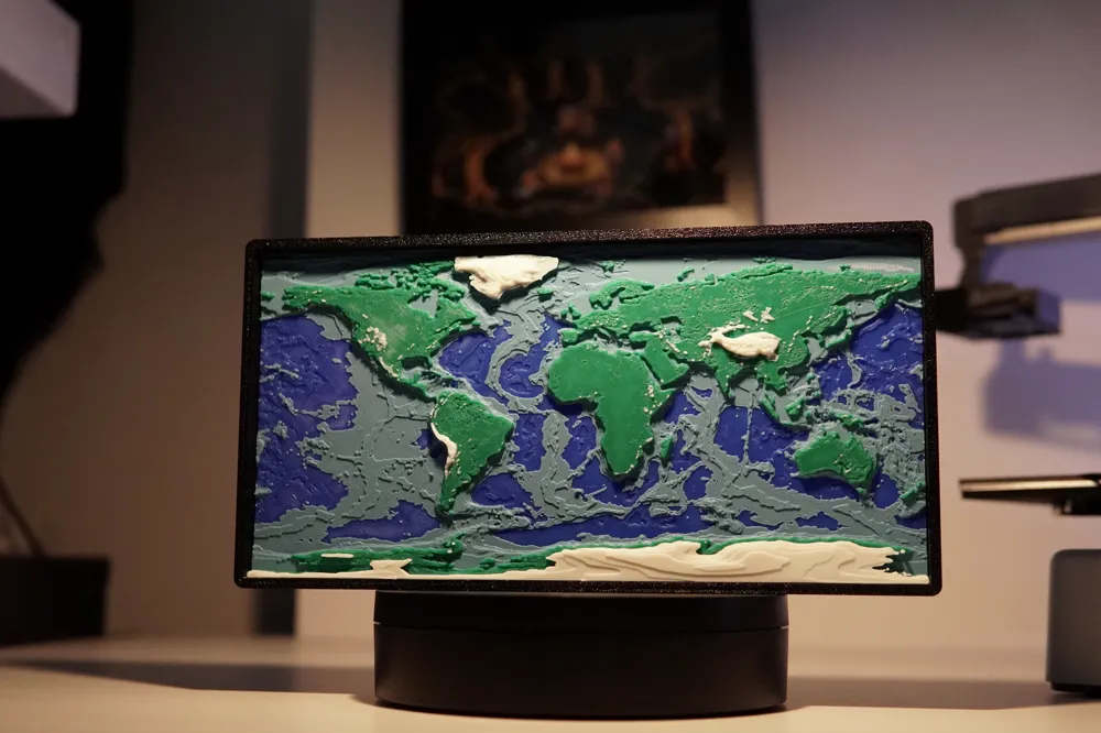 Layered Earth Map - Bathymetry and Topography by theStonefox MakerWorld ...
