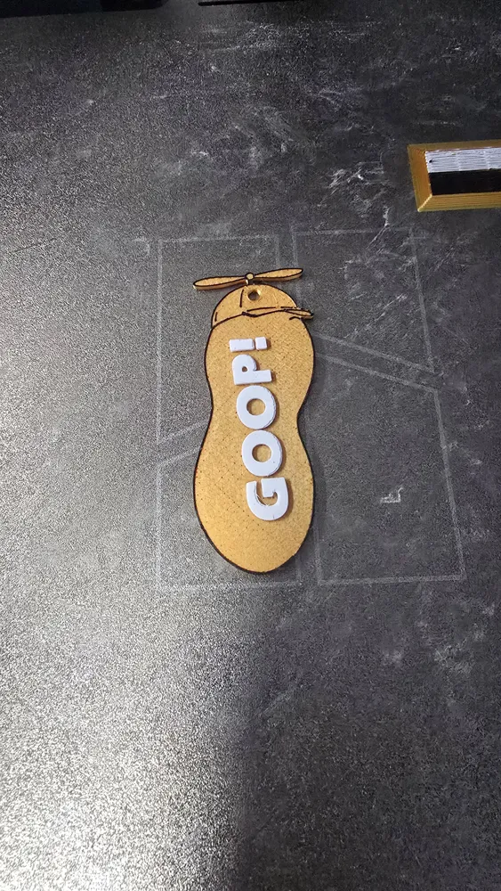 The Burnt Peanut Keychain / Hanger Goop! - Free 3D Print Model - MakerWorld