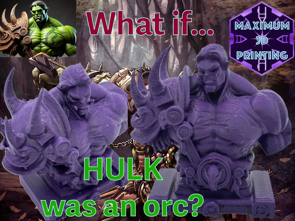 Hulk as an Orc Bust - Free 3D Print Model - MakerWorld