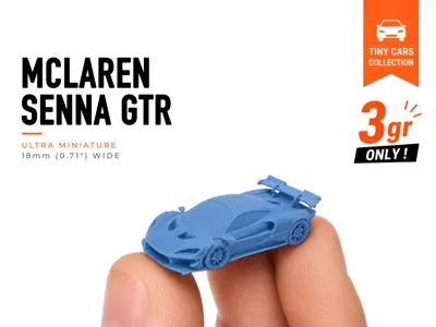 Tiny McLaren Senna GTR - Mini Cars Series - Free 3D Print Model ...