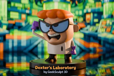 Dexter’s Laboratory Figurine – Cartoon Collectible - Free 3D Print ...