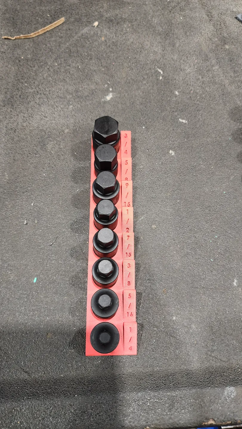 Hex Socket Tray 3/8'' - Free 3D Print Model - MakerWorld