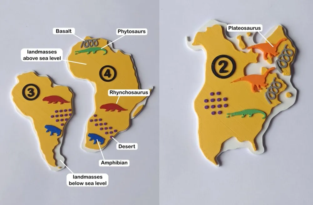 Pangea Puzzle | Plate Tectonics - Free 3D Print Model - MakerWorld