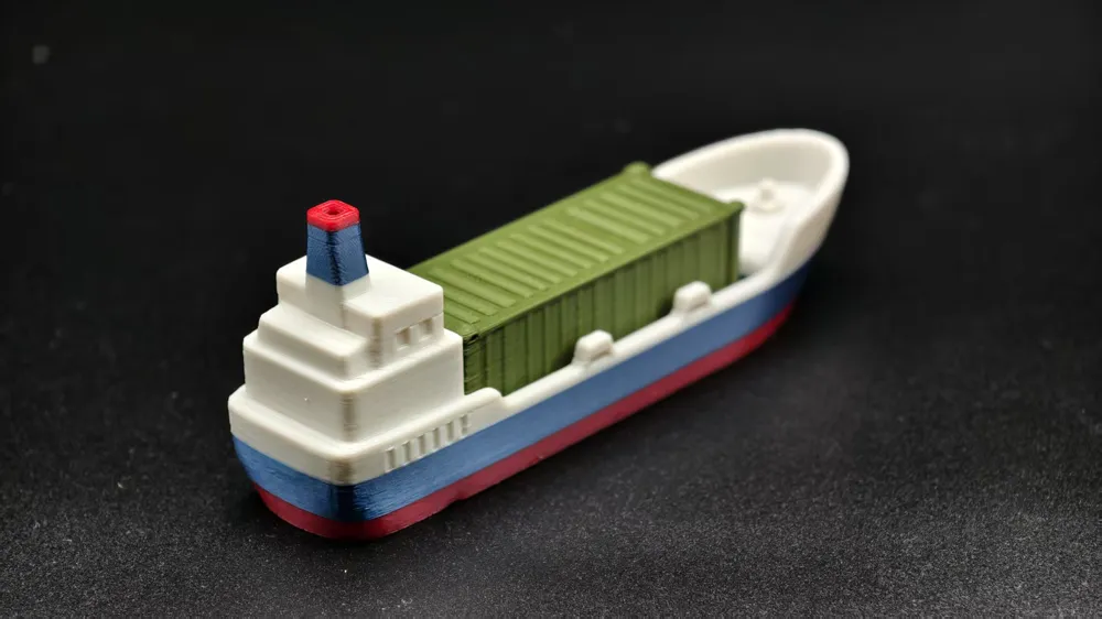 Container ship, floatable, containers detachable by user_1679480106 ...