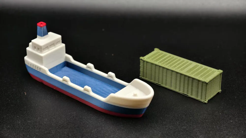 Container ship, floatable, containers detachable by user_1679480106 ...