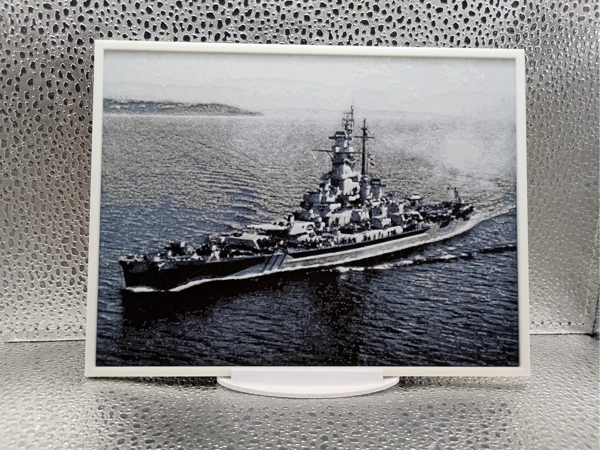 USS Massachusetts – Hueforge 3D-Printed Wall Art by Borishotch ...