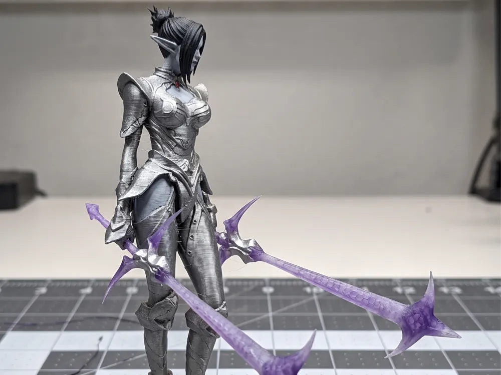 Lineage 2 Dark Elf Bladedancer Female - Free 3D Print Model - MakerWorld