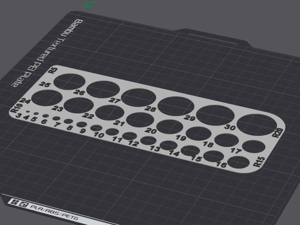 Radius & Diameter template for technical drawings - Free 3D Print Model ...