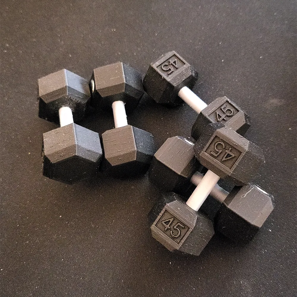 Mini Dumbbell 45LB, Miniature, Magnet, Keychain by Muunk Studio ...