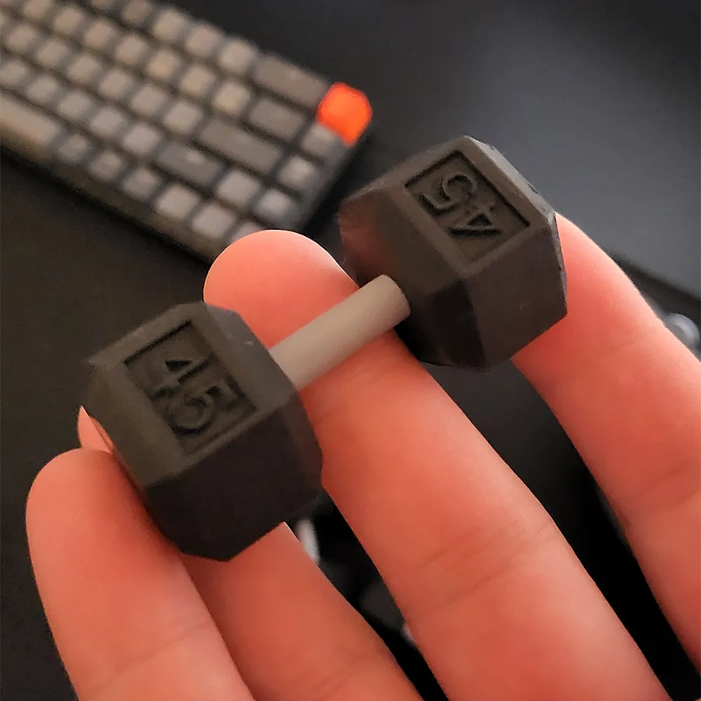 Mini Dumbbell 45LB, Miniature, Magnet, Keychain by Muunk Studio ...