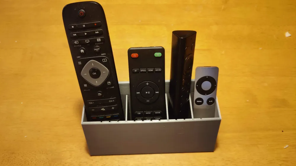 Remote Control Stand with adjustable dividers by Develin - MakerWorld