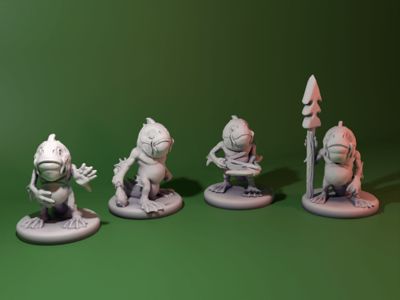 Locathah\Kuo-toa fishmen tribe Dnd miniature Remixed by Darkwing ...