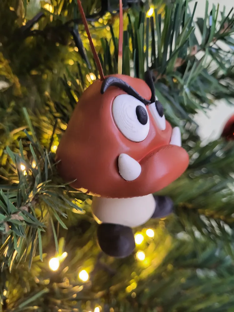 multi part Goomba Christmas Ornament - Free 3D Print Model - MakerWorld