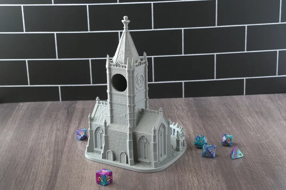 Dice tower - Gothic Church by Nikko_V MakerWorld: Download Free 3D Models