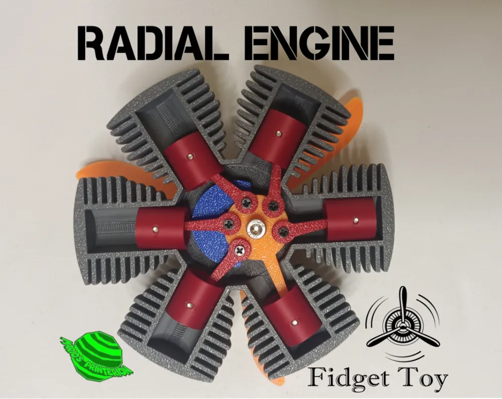 Radial Engine Fidget Toy by Mario's Printerion MakerWorld: Download ...